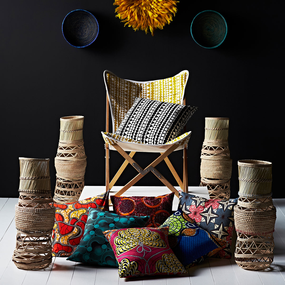 Cushion stack | Comfy and cosy seating with African cushions & pillows ...